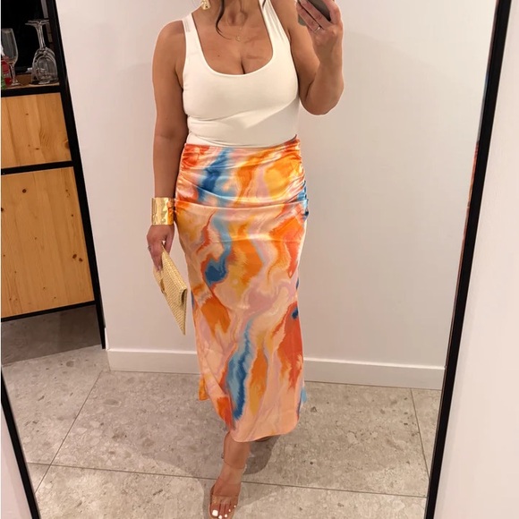 ELR Style | Skirts | Nwt Elr Style Satin Midi Slip Carmen Skirt In ...